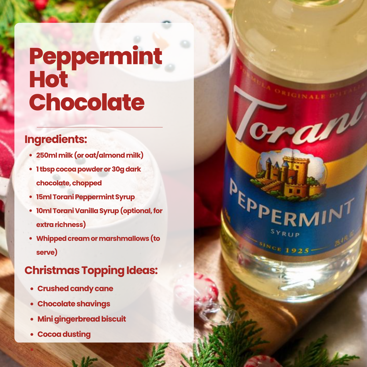 Peppermint Hot Chocolate: A rich, cosy Christmas classic. – Simply Syrups